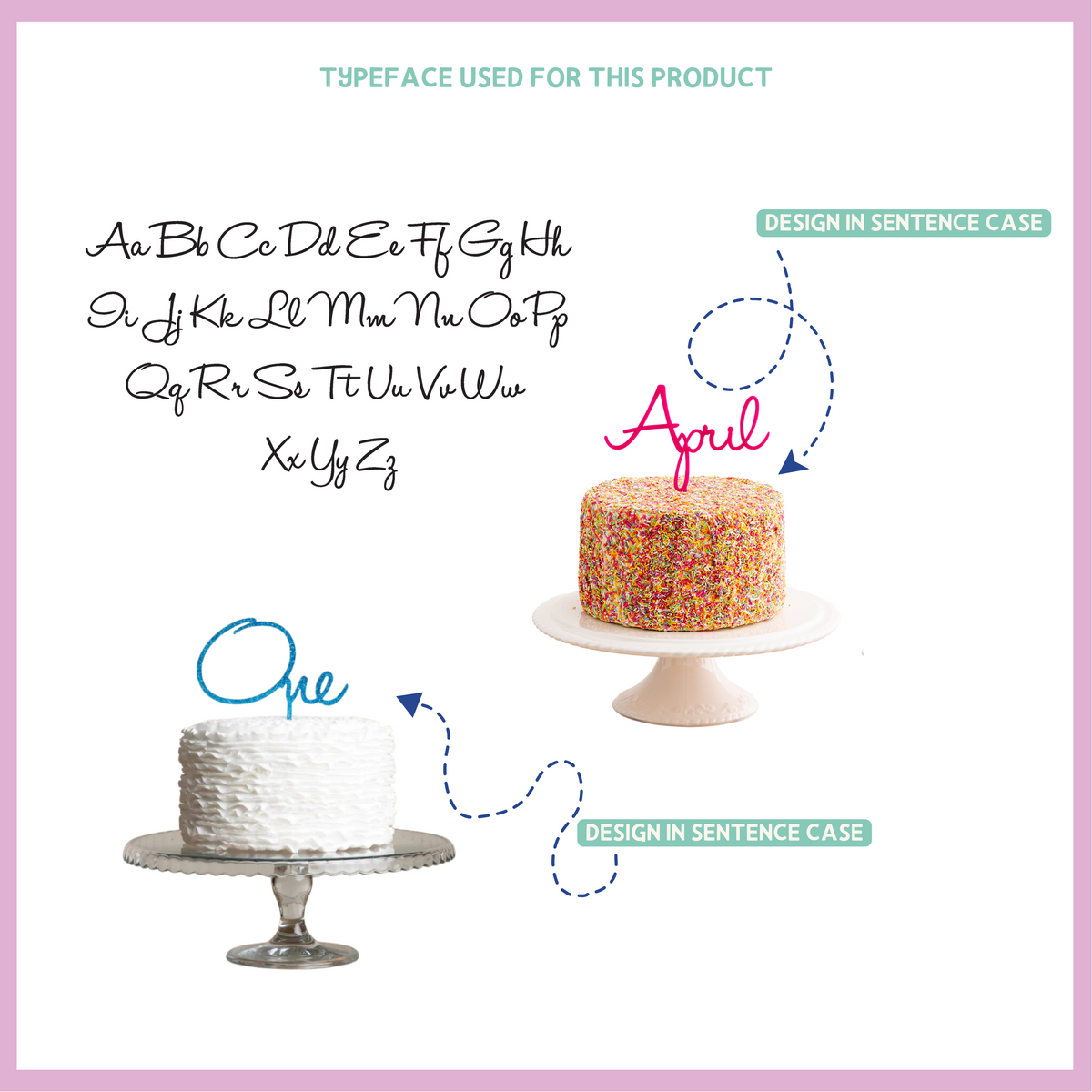 Personalised Name, Word Or Number Cake Topper | Gifting Knot