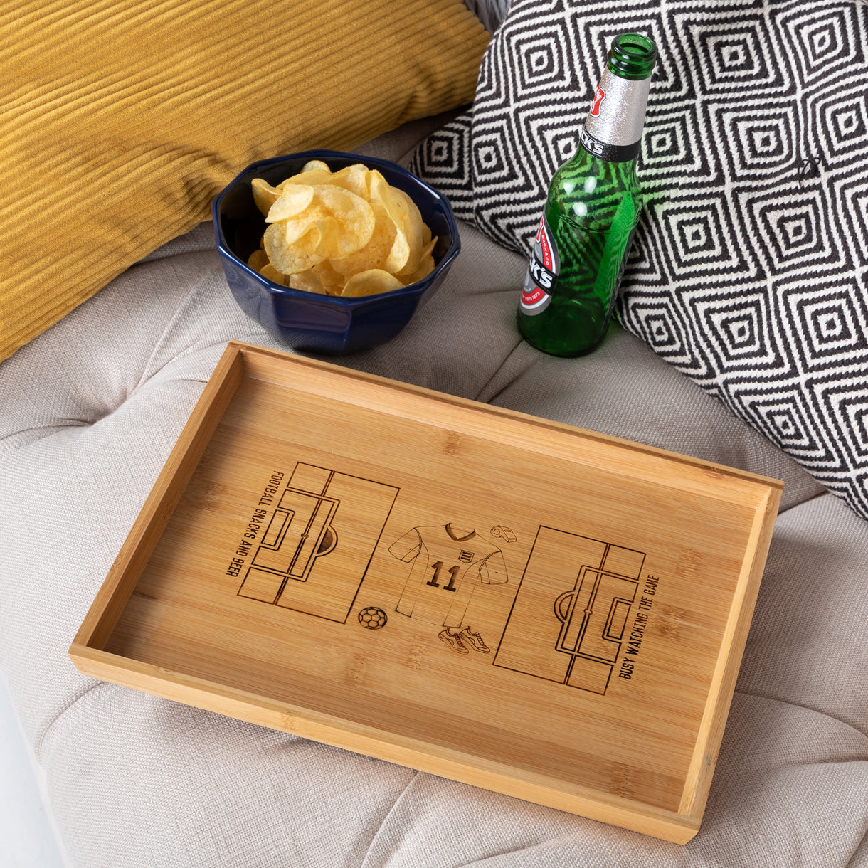 Personalised Football Stadium Half Time Snacks Tray – Gifting Knot