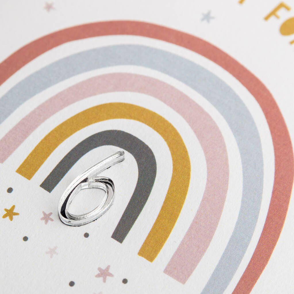 Personalised Modern Rainbow Birthday Card With 3D Age | Gifting Knot