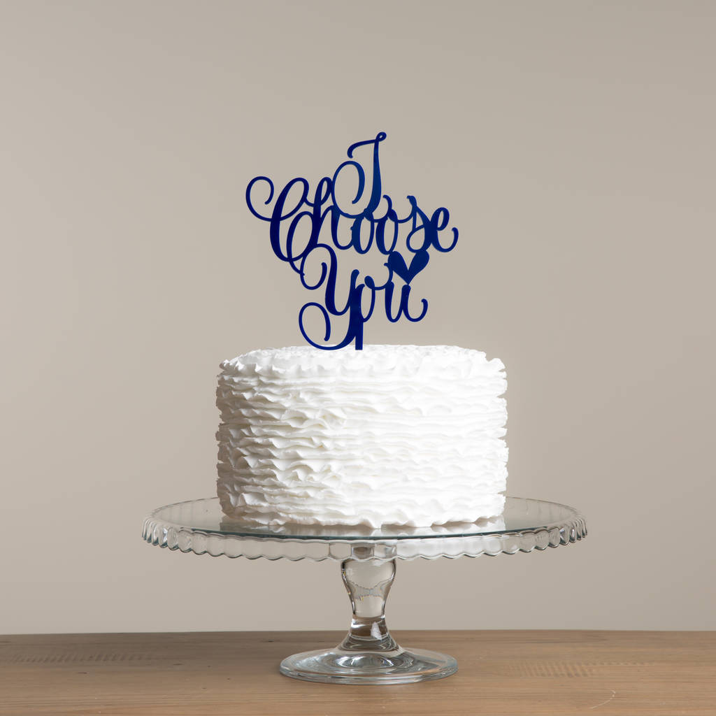 I Choose You Cake Topper | Wedding Cake Decoration | Romantic Topper ...