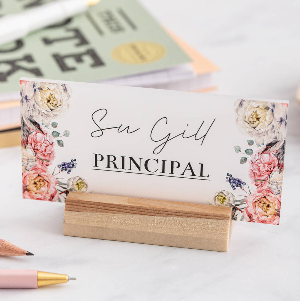 Office Name And Job Title Desk Plate Sign | Gifting Knot