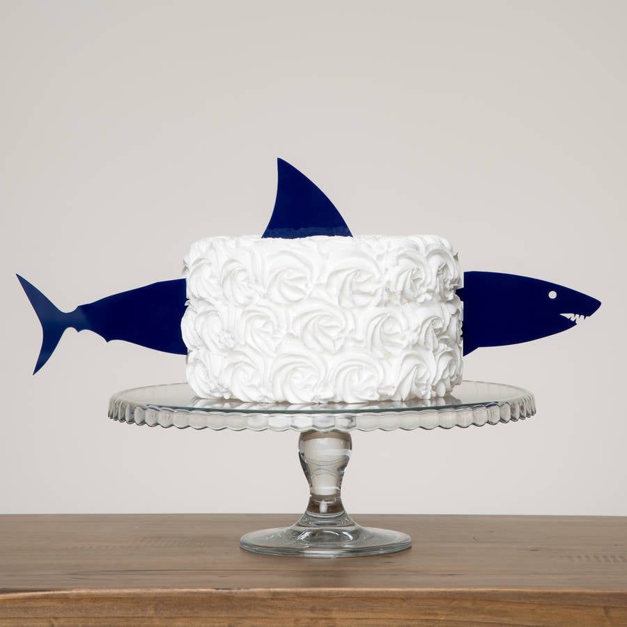 Shark Cake Topper | Children's Party Cake Decoration | Acrylic Cake ...